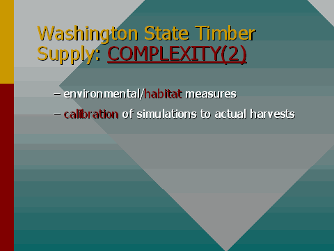 Washington State Timber Supply: COMPLEXITY(2)