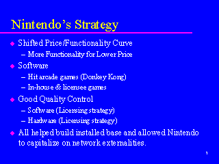 Nintendo’s Strategy