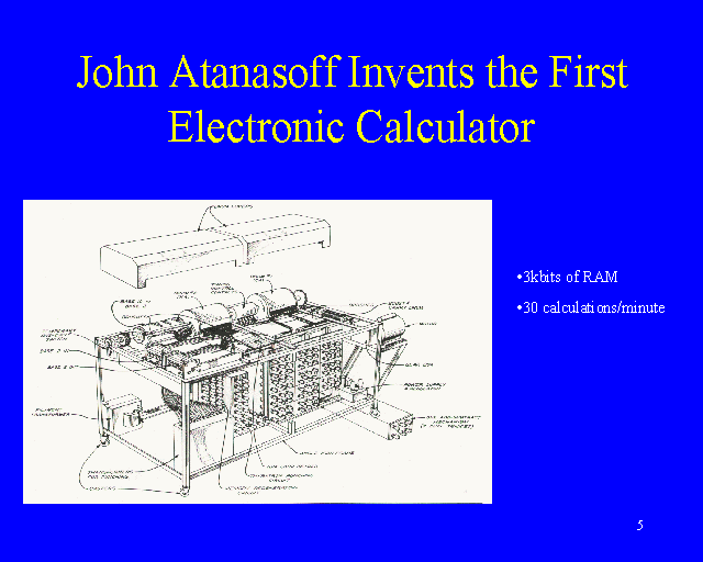 John Atanasoff Invents the First Electronic Calculator