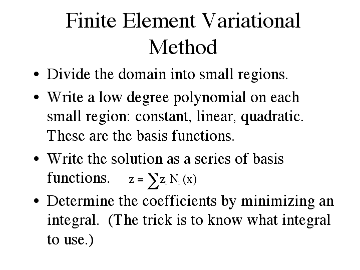 Finite Element Variational Method