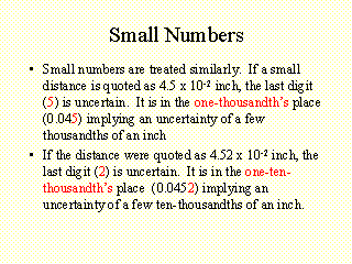Small Numbers
